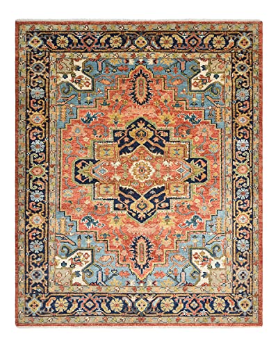 Handmade Serapi Traditional Rust Area Rug 8 x 10