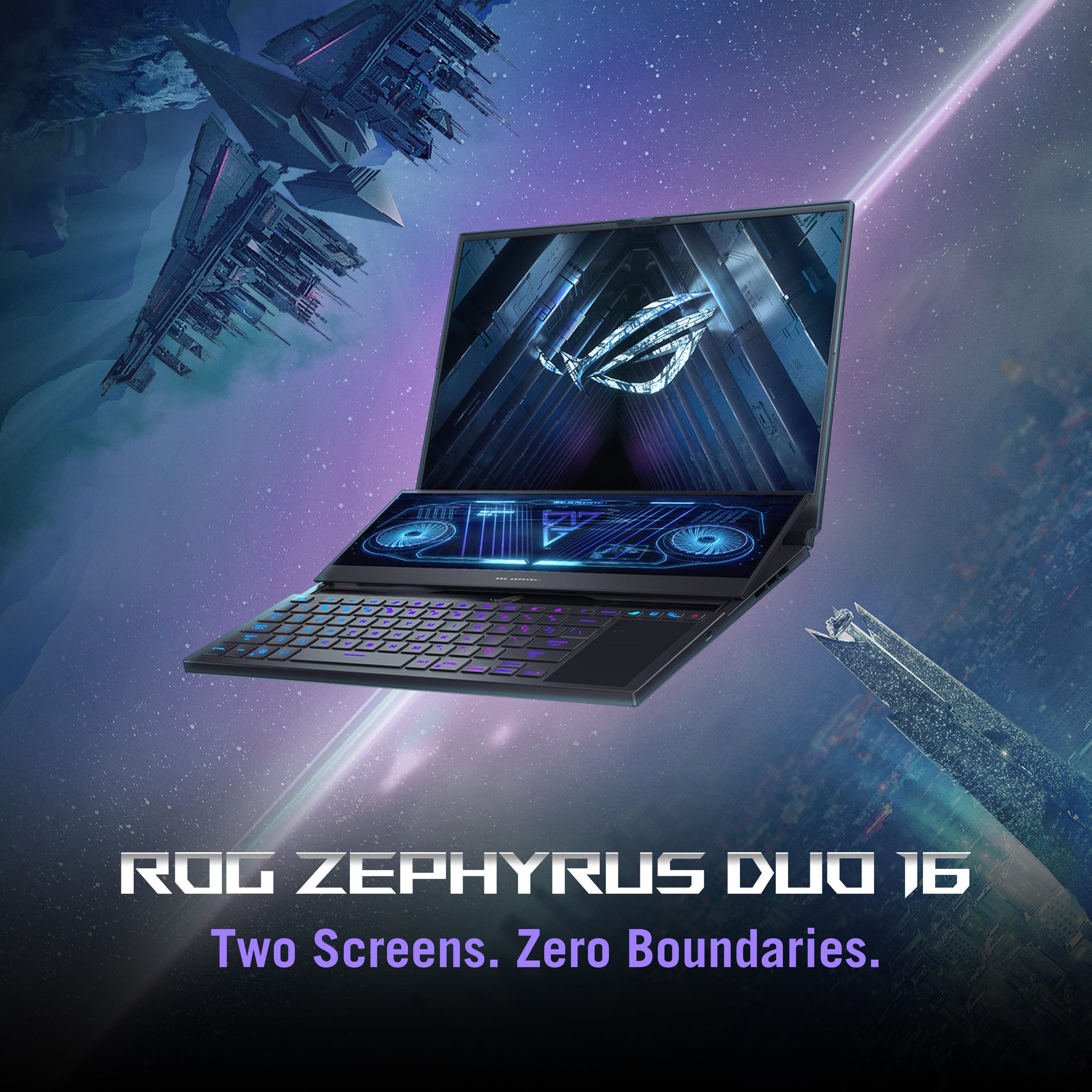 ASUS ROG Zephyrus Duo 16 Gaming Laptop, 16β 165Hz ROG Nebula HDR QHD 16:10 Display, NVIDIA GeForce RTX 3080 Ti, AMD Ryzen 9 6900HX, 32GB DDR5, 2TB SSD, Windows 11 Pro, GX650RX-XS97 (Renewed)
