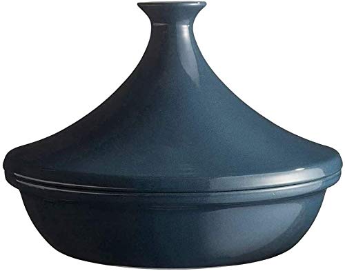 Casserole Dish with Lid Soup Pot Cooking Tagine Medium Lead Free Tagine Pot with Lid for Different Cooking Styles and Temperature Settings Compatible with All Cooktops (Color : Blue)