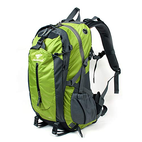 Distrade 40L Outer Frame Hiking Backpack with Rain Cover,Outdoor Sport Travel Daypack for Climbing Camping Touring,High-Performance Green