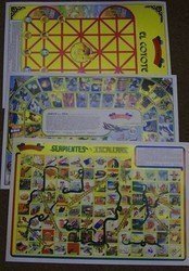 Don Clemente 6 Mexican Games Lot - Serpientes y Escaleras (Chutes and Ladders), La Oca, El Coyote, Mimetismo, Checkers, Corre que te Alcanzo