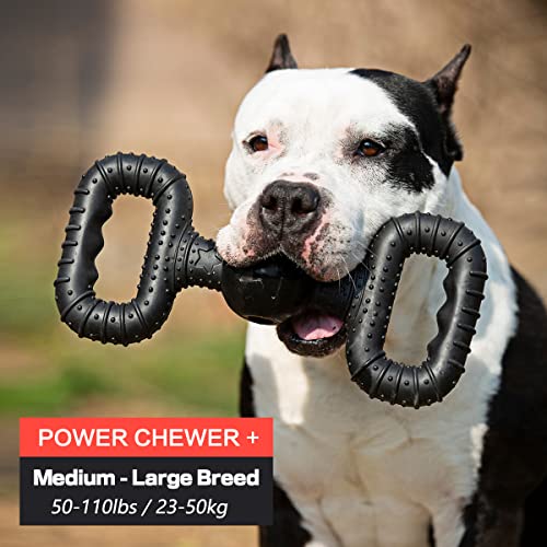 BiteKing Natural Rubber Dog Toys for Large Aggressive Chewers - Tough Tug War Dog Toy for Medium Large Dogs Tooth Clean