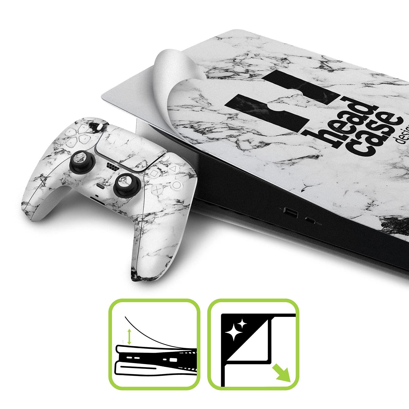 Head Case Designs Officially Licensed Alyn Spiller Aqua Art Mix Vinyl Faceplate Sticker Gaming Skin Decal Cover Compatible With Sony PlayStation 5 PS5 Disc Edition Console