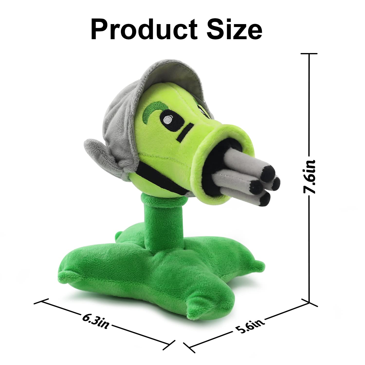 Maikerry 1 PC PVZ Plants Plush Toy,Stuffed Soft Doll Peashooter Plush Toy,Great Gift for Halloween & Christmas