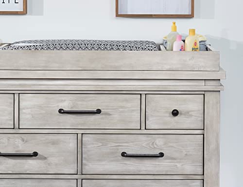 Soho Baby 43065930 Hampton Premium Changing Topper for 7-Drawer Dresser, Smooth Stone Wash Finish
