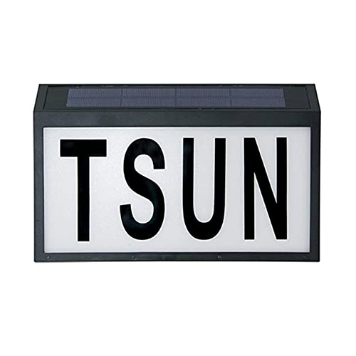 JJXX-BZ Outdoor Solar Light Doorplate Outdoor LED Solar Garden Light Address Numbers Letters Waterproof Lamp Home Letter Number Stickers House Number Wall Lamp for Courtyard Lighting