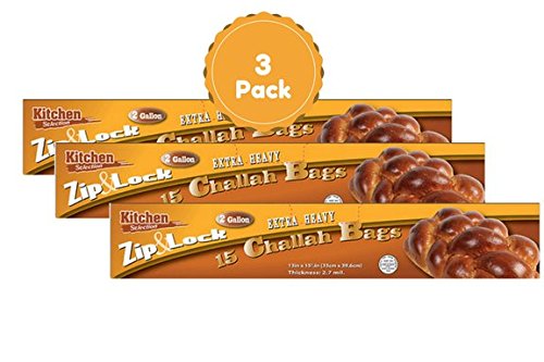 Zipper 2 Gallon Large Resealable Bags 15 ct. 3 Pack Total Of 45 Zip & Lock Sturdy Big Storage Bags. 13 in x 16 in, 2.7 Mil. Thick