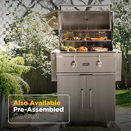 Coyote C-Series 28-in. Propane Gas Grill, 2-Burner Freestanding Grill, 40,000 BTUs - C1C28LP-FS