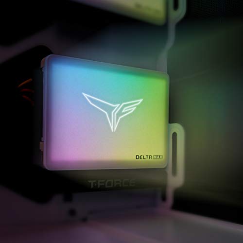 TEAMGROUP T-Force Delta MAX Lite(Dramless) White ARGB 1TB with 3D NAND TLC 2.5 Inch SATA III Internal SSD (R/W Speed up to 550/500 MB/s) T253TM001T0C425