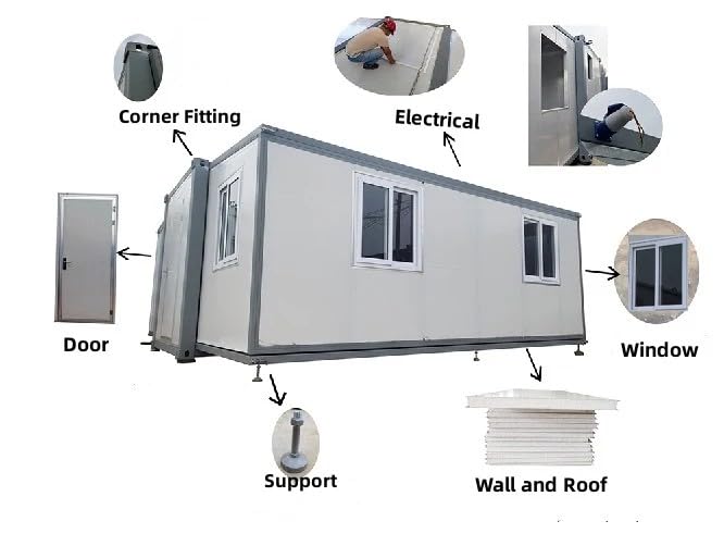 GUOWEI Housing 20FT Expandable Container House Australian Standards1 & 2 Bedroom Luxury Prefab Modular Homes 20ft Expandable Container House (One Bedroom)