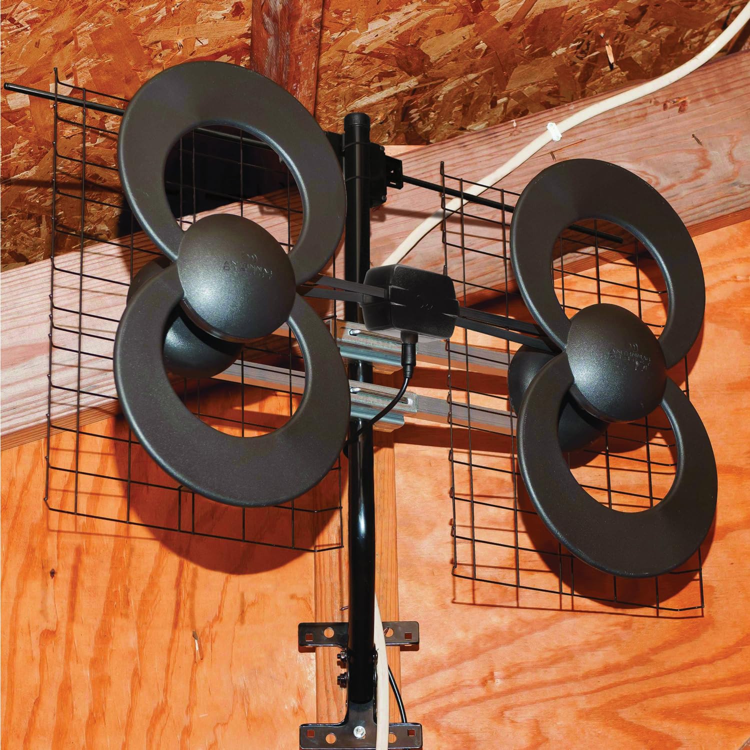 Antennas Direct ClearStream 4V Indoor Outdoor TV Antenna, UHF VHF, Multi-Directional, 70+ Mile Range, 4K 8K UHD, NEXTGEN TV β w/ 20-inch Mast (Black)