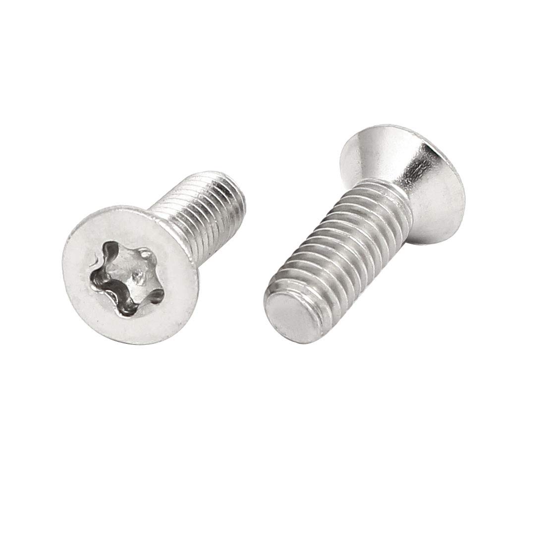 uxcell M4x12mm 304 Stainless Steel Fully Thread Countersunk Flat Head Torx Five-Lobe Screw 30pcs