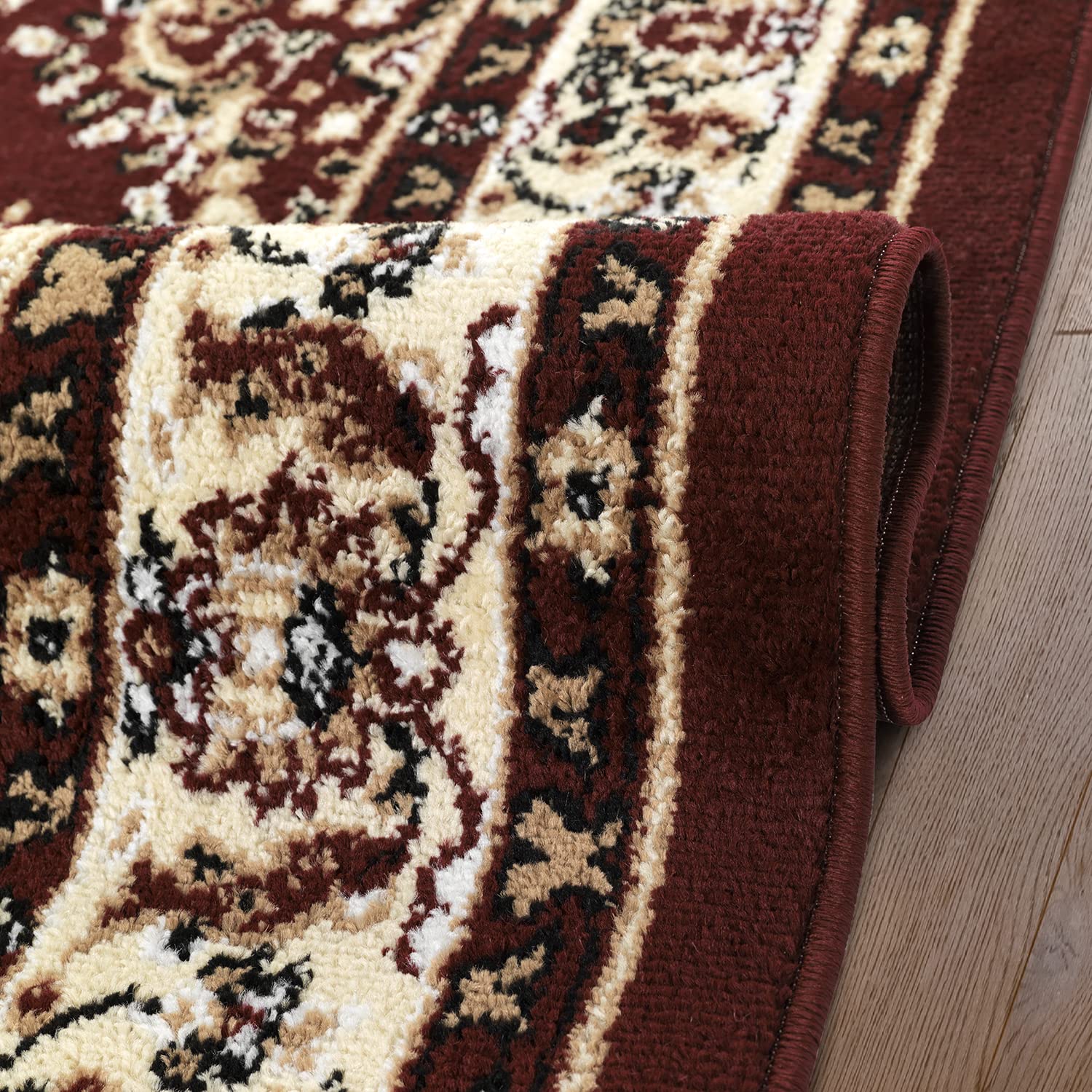 Antep Rugs Oriental 8x10 Traditional Medallion Indoor Area Rug Siesta (Maroon Beige, 7'10" x 10')