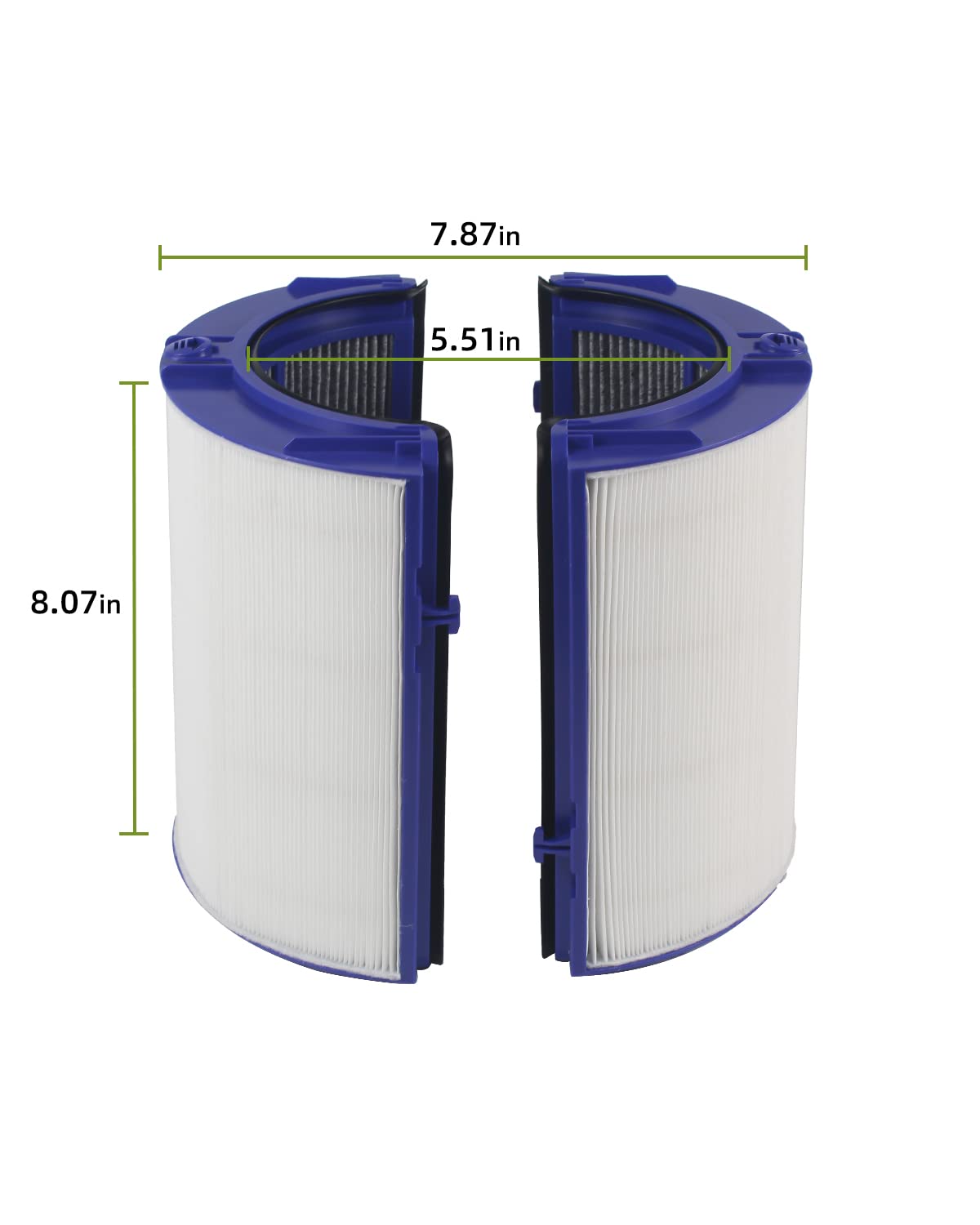 KTSIM 360 Combi Glass HEPA+Carbon Air Purifier Filter Compatible with Dyson TP06, HP06, PH02 Air Purifier and More