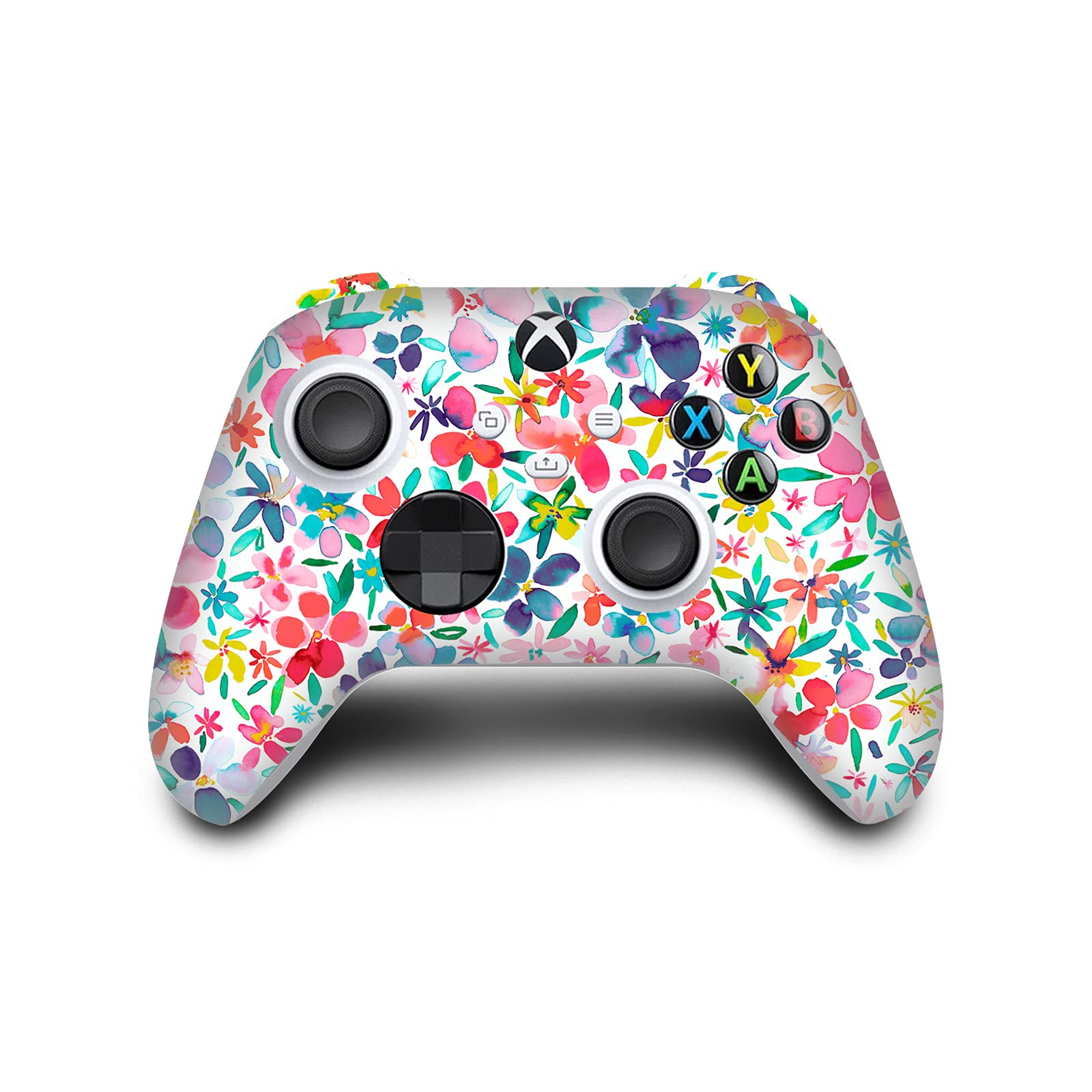 Head Case Designs Officially Licensed Ninola Colorful Petals Spring Art Mix Vinyl Sticker Gaming Skin Decal Cover Compatible With Xbox Series X Console and Controller Bundle