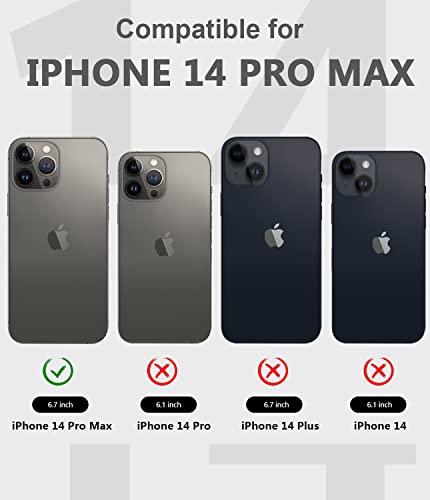 Dewfoam Design for iPhone 14 Pro Max Waterproof Case, Shockproof Dustproof Case with Screen Protector, Full Body Protective Phone Case for iPhone 14 Pro Max 6.7''(Black)