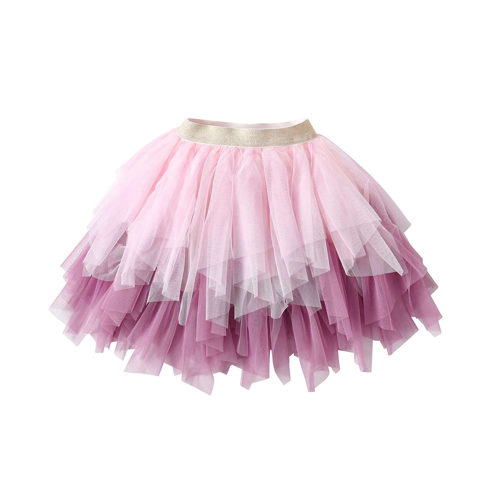 DXTON Kids Baby Girls Tutu Toddler Rainbow Flower Tulle Skirt SK215 3T