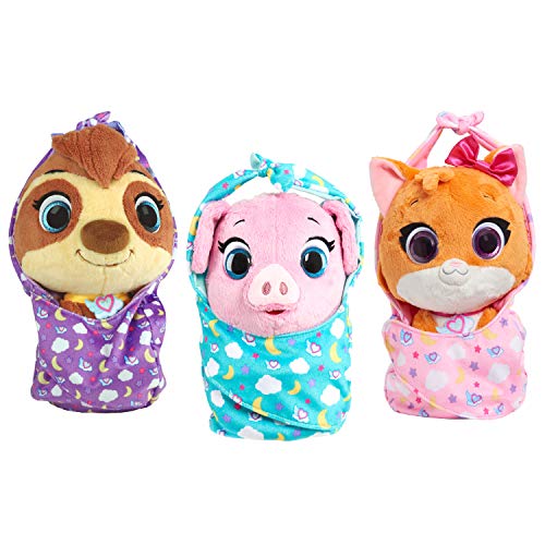 Just Play Disney Junior T.O.T.S. Cuddle & Wrap Sunny The Sloth, 10-inch Plush, Kids Toys for Ages 3 Up