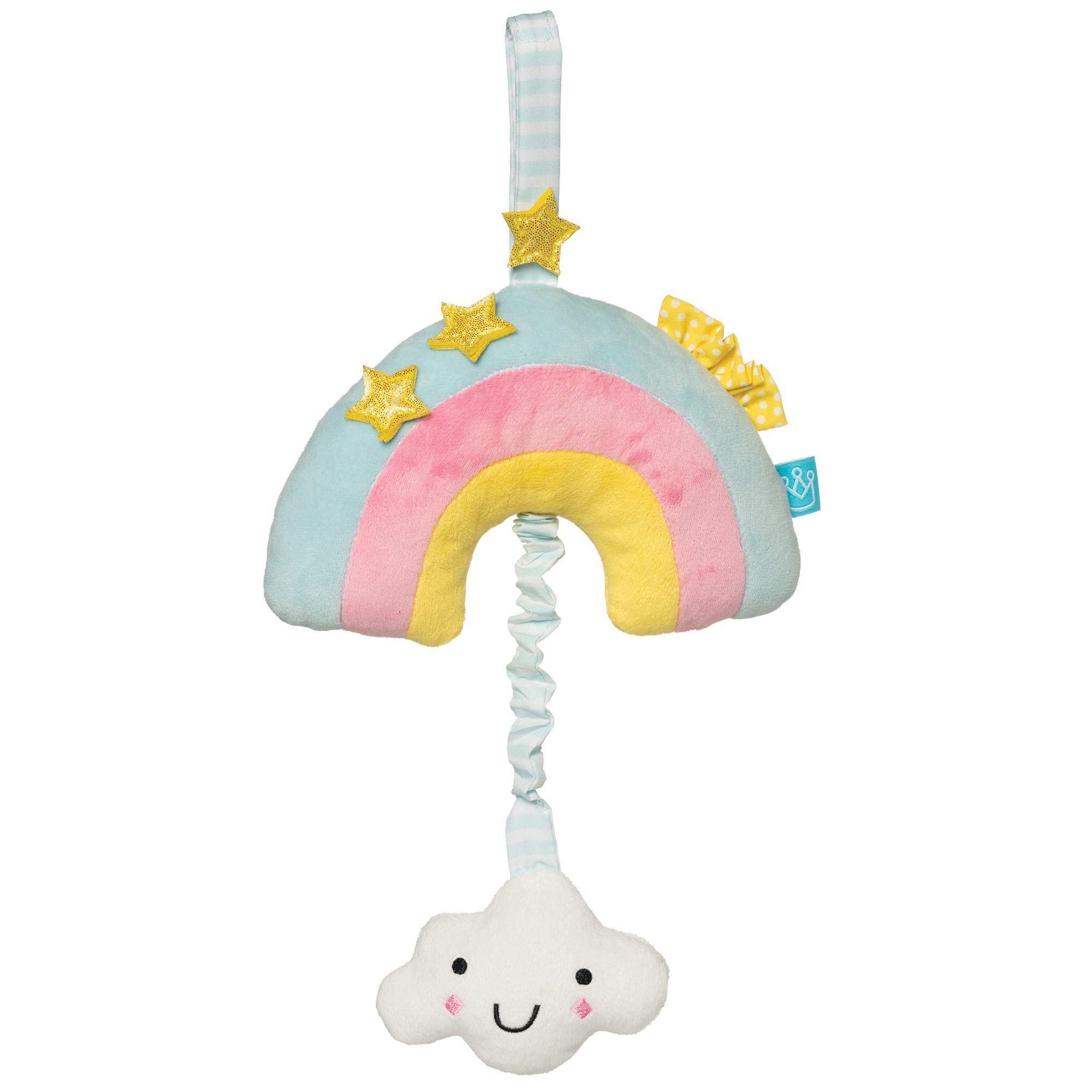 Manhattan Toy Cherry Blossom Days Ice Cream Cone Travel Toy with Rattle Ring, Cone Rattle and Textured BPA Free Teether