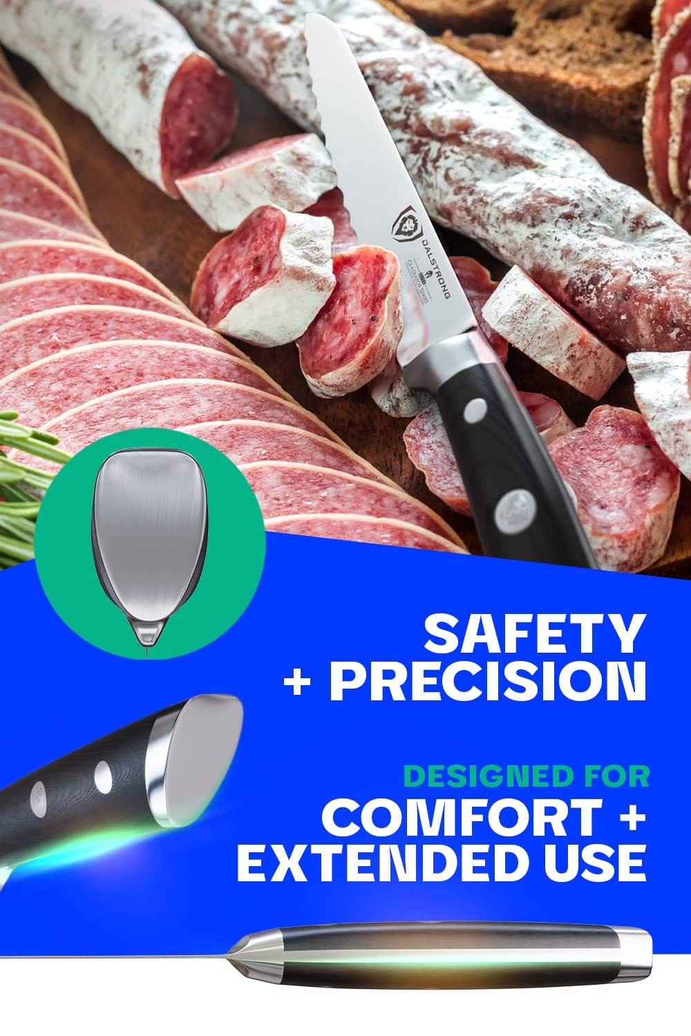 Dalstrong Serrated Utility Knife - 5.5 inch - Gladiator Series Elite - Forged High Carbon German Steel - Kitchen Knife Gift - Serrated Knife Blade - Sheath Included - NSF Certified