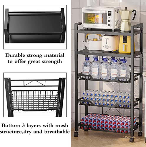 COVAODQ 5-Shelf Storage Shelf Wire Shelving Unit Metal Shelves Unit Storage