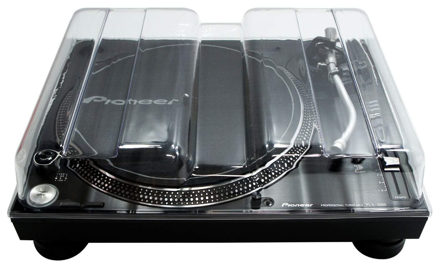 Harmony Audio Cases HC-DC3 Protective DJ Gear Saver Polycarbonate Hard Plastic Dust Cover Case Compatible with Pioneer PLX-1000 Turntable Deck (Includes Stretch Bands)