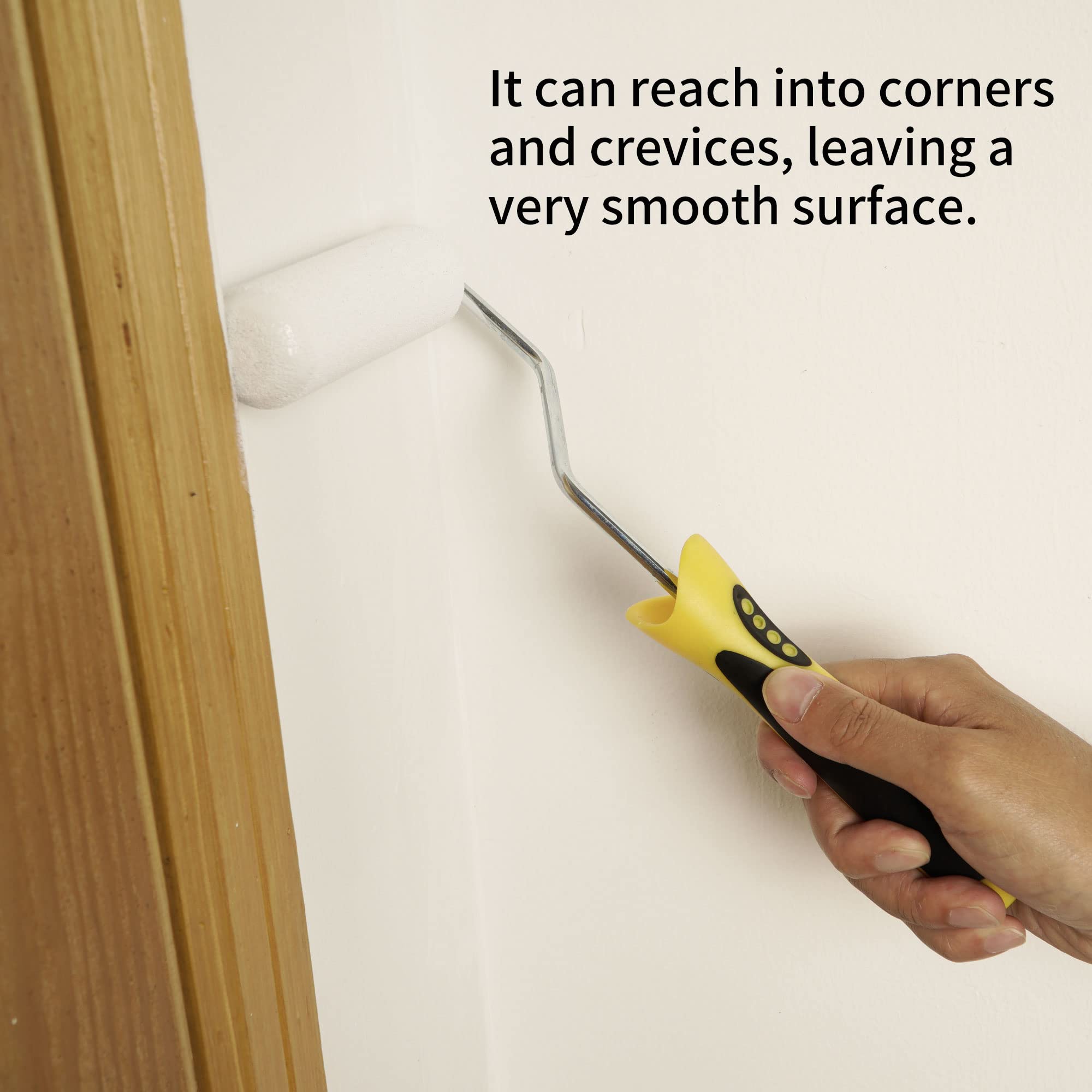 Voomey Mini Paint Roller Covers,High Density Foam Paint Roller,4 Inch Foam Roller Paint, 24 Pack,Fits All Flat Surfaces, Including Kitchen Cabinets, Doors, Tables, Etc.