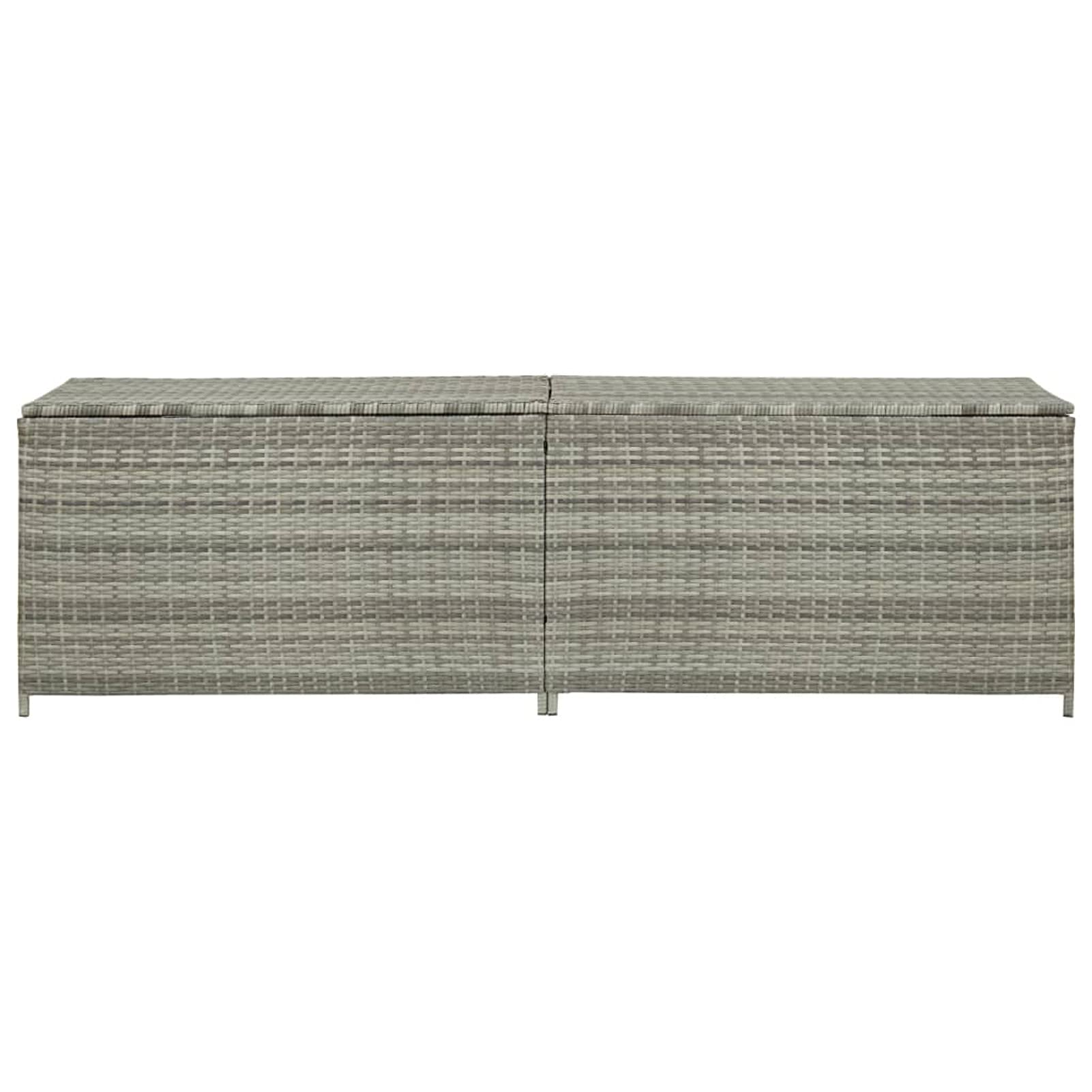 ZEYUAN Patio Storage Box Deck Storage Box Outdoor Storage Cabinet Waterproof Storage Containers Storage Outdoor Poly Rattan 78.7"x19.6"x23.6" Gray