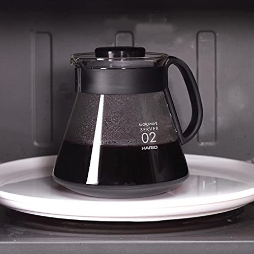 Hario V60 Glass Range Coffee Server, 600ml, Black