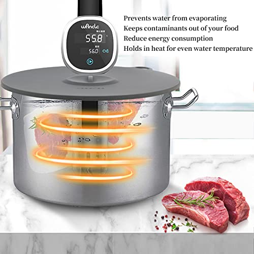 Sous Vide Lid for Precision Cooking - Fits Anova Culinary Sous Vide Precision Cooker and up to 10.8" pot - Retain Moisture and Flavor with a Sous Vide Precision Cooker - Great for long term cooking(Grey)