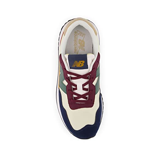 New Balance Kids 237 V1 Lace Up Sneaker, Natural Indigo/Nightwatch Green, 5 US Unisex Big