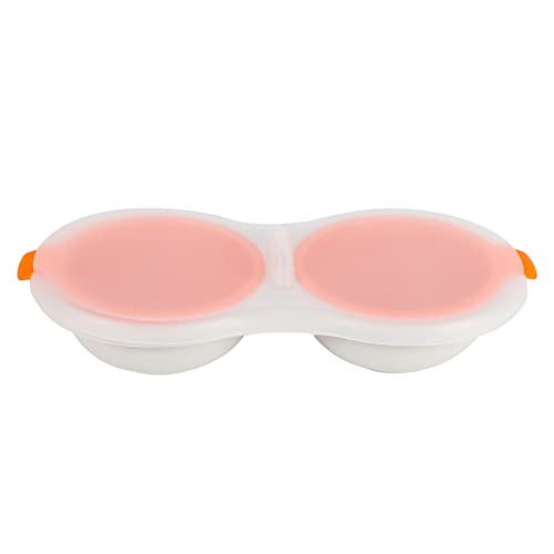 Bodacon Draining Egg Boiler Set Double Layer Microwave Egg Poacher Breakfast Egg Cooker
