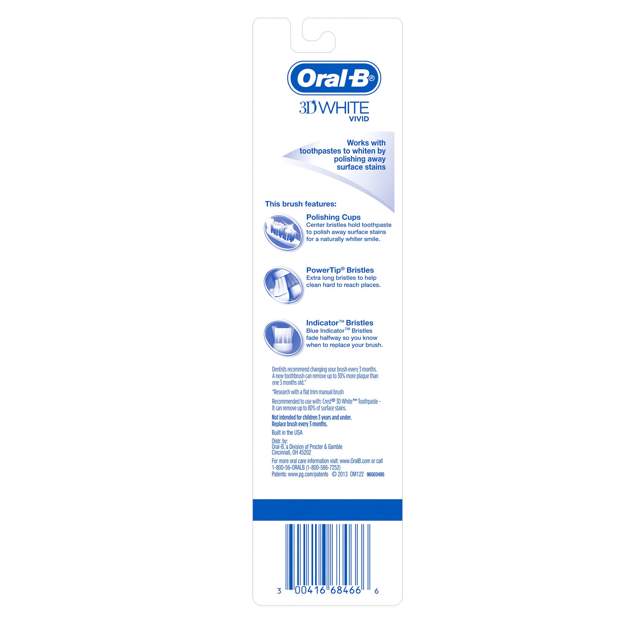 Oral-B Advantage 3D White Vivid Toothbrush Soft Twin (Pack of 3)