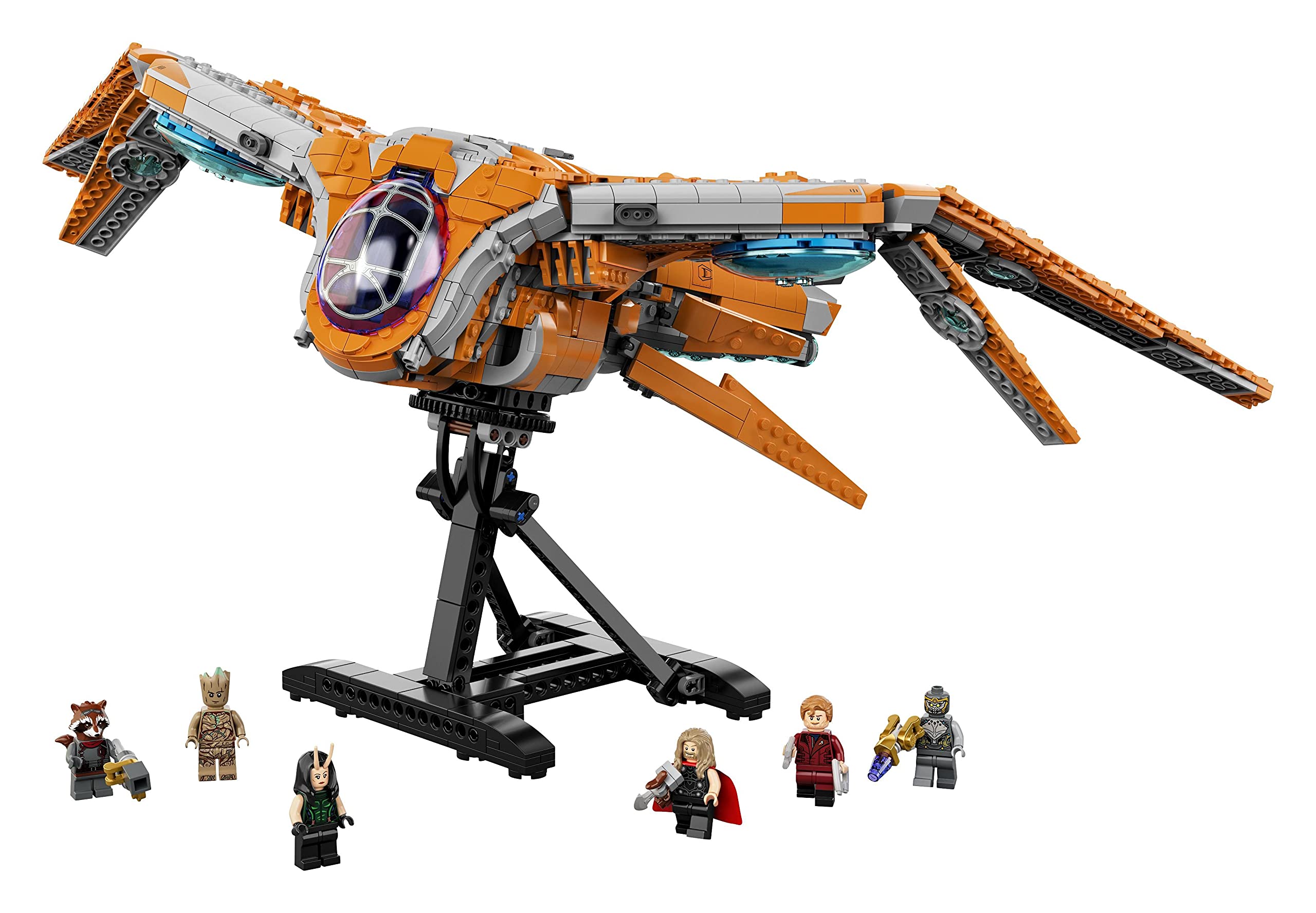 LEGO 76193 Marvel The Guardians’ Ship Large Building Set, Avengers Spaceship Model with Thor & Star-Lord Minifigures, 14 min years, 99 max years