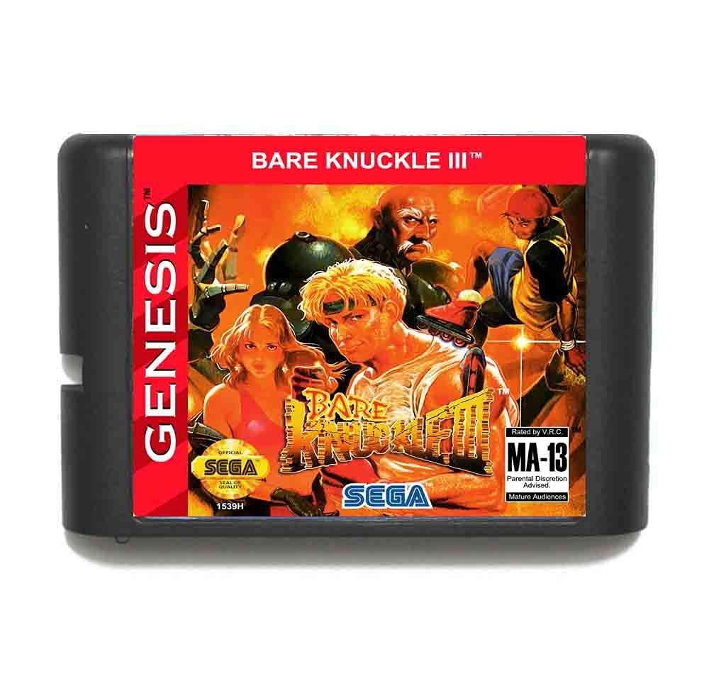 Bare Knuckle III Game Cartridge 16 Bit MD Game Card With Retail Box For Sega Mega Drive For Genesis (Black)