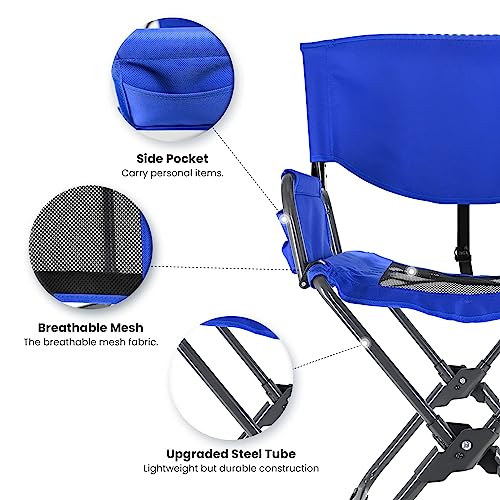 METKIIO Camping Chair β Outdoor Folding Chairs for Outside β Portable Chairs for Adults with Cup Holder, Media Pocket β Load-Bearing Folding Camping Chairs for Tailgating, Sports, Picnics