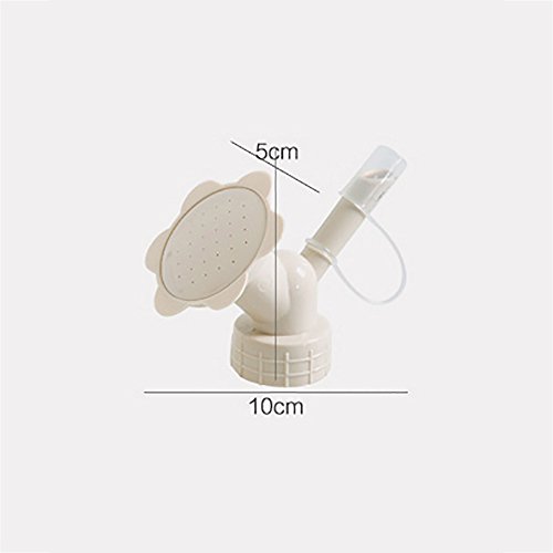Bottle Cap Sprinkler, 2In1 Mini Watering Can, Dual Head Bottle Watering Spout, Bonsai Watering Can for Indoor Seedlings, Sprinkler Nozzle for Flower Waterers Bottle Watering Cans (Beige)
