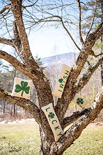 Chandler 4 Corners Artist-Designed Irish Clover Hand-Hooked Wool Decorative Throw Pillow (8β x 24β) St Patrick's Pillow for Couches & Beds-Easy Care, Low Maintenance St Patty's Day Shamrock Pillow