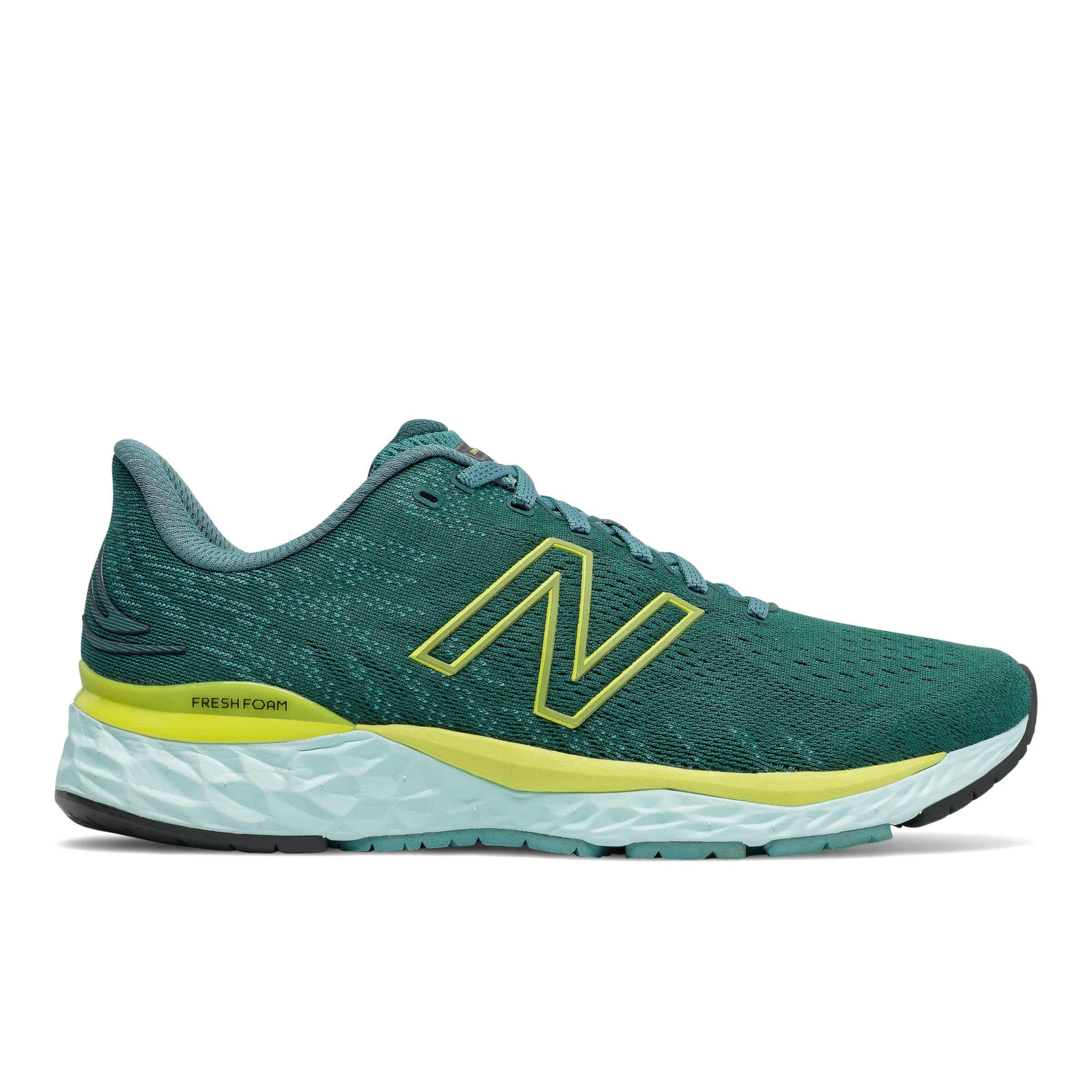 New Balance Men's Fresh Foam Running Shoes, 880V11, Trek/Sulphur Yellow, 10.5