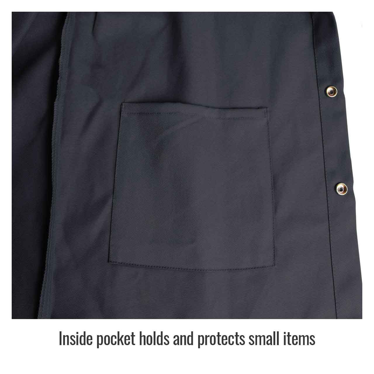 Black Stallion FBK9-30C Flame-Resistant Cotton Welding Jacket, Black, Medium