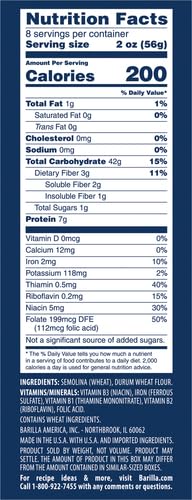 Barilla Campanelle Pasta, 16 oz. Box - Non-GMO Pasta Made with Durum Wheat Semolina - Kosher Certified Pasta