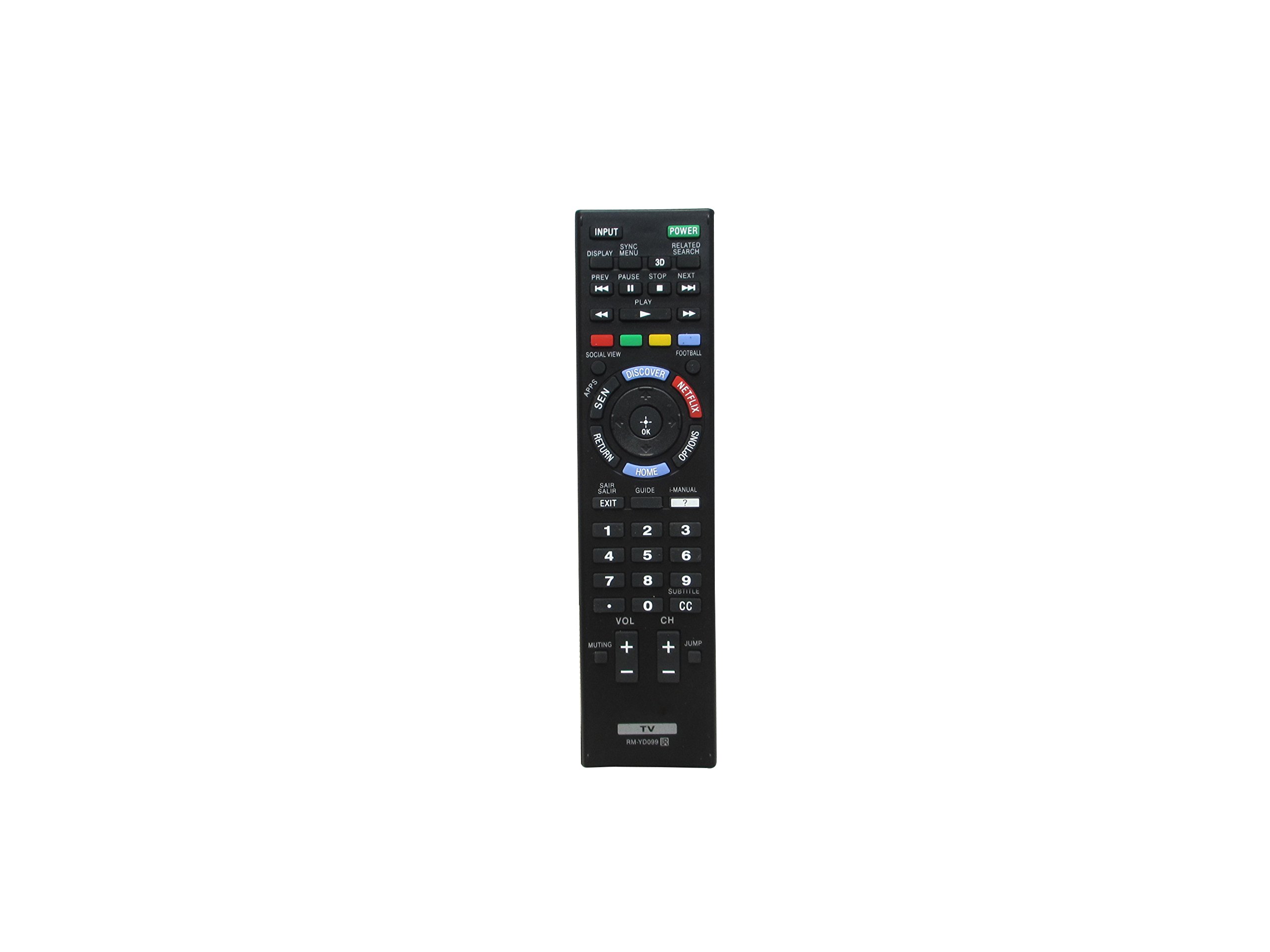 General Replacement Remote Control for Sony KDL-40W590B KDL-40W600B KDL-48W600B Plasma BRAVIA LCD LED HDTV TV