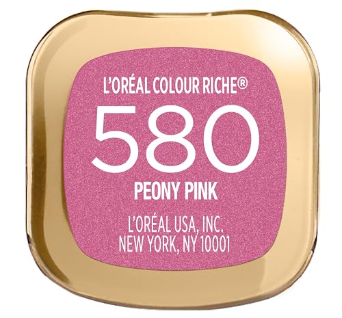 L’Oréal Paris Colour Riche Original Creamy, Hydrating Satin Lipstick with Argan Oil and Vitamin E, Peony Pink , 1 Count