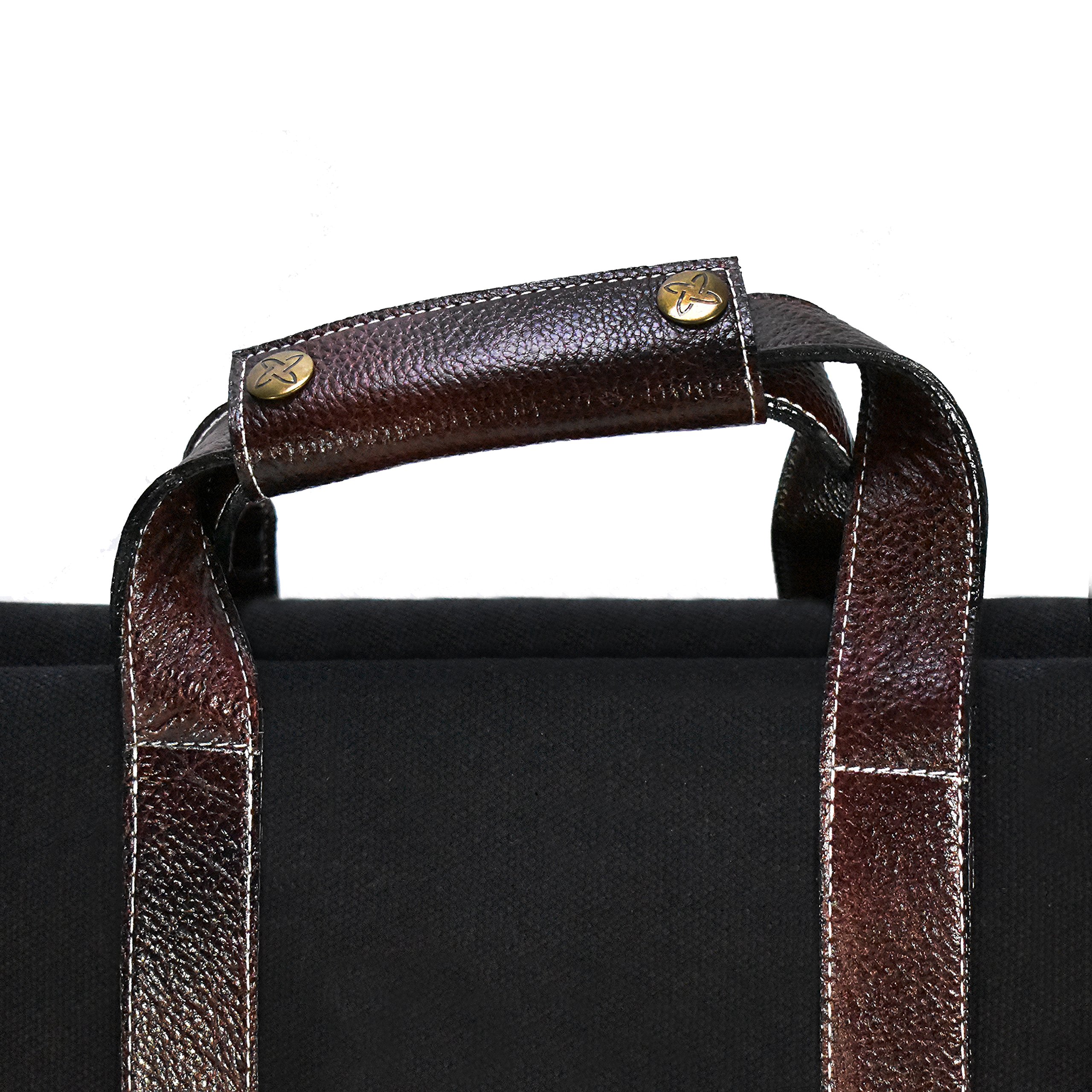 Boldric 17 Pocket Chef Knife Carrier Bag With Shoulder Strap β Professional Canvas Travel Case With Organizer Slots For Knives Pens Pencils & Spoon (Black)