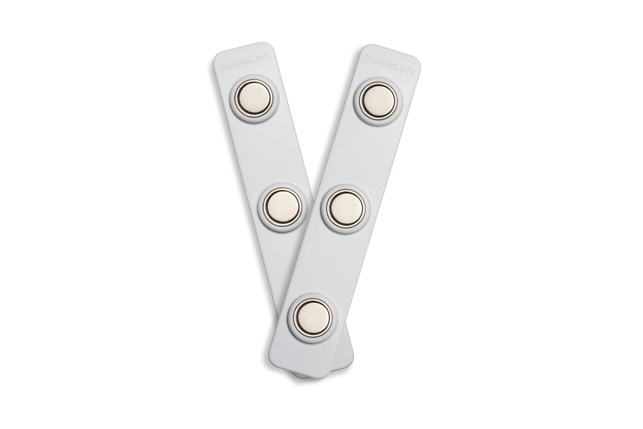 BottleLoft by the original Magnetic Bottle Hanger 2 Strip Pack (holds 6 bottles) by