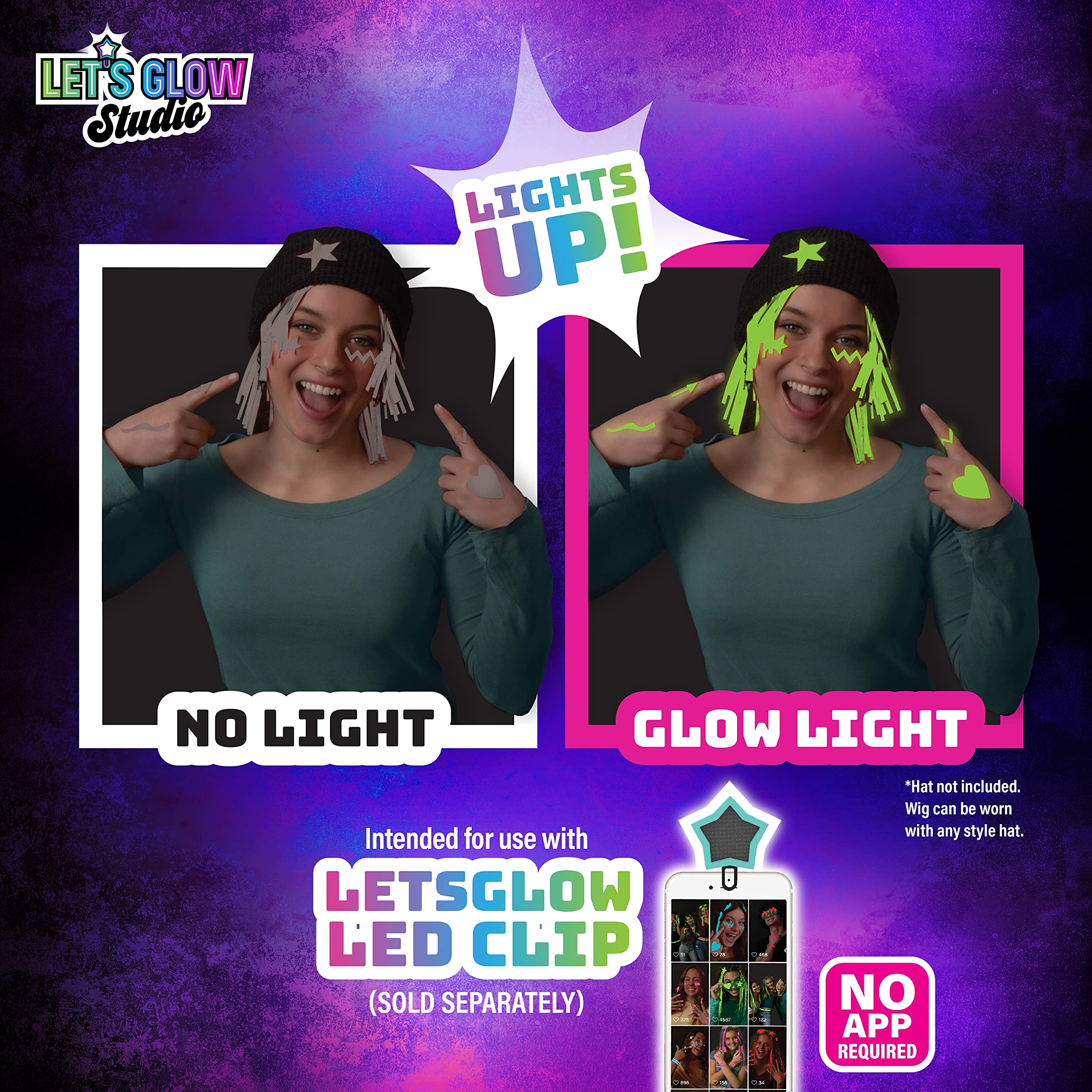 LetsGlow Studio Hair Accessory Pack - for LetsGlow Studio DIY Arts and Crafts Influencer Video Creator Kit - (LetsGlow Studio Sold Separately)