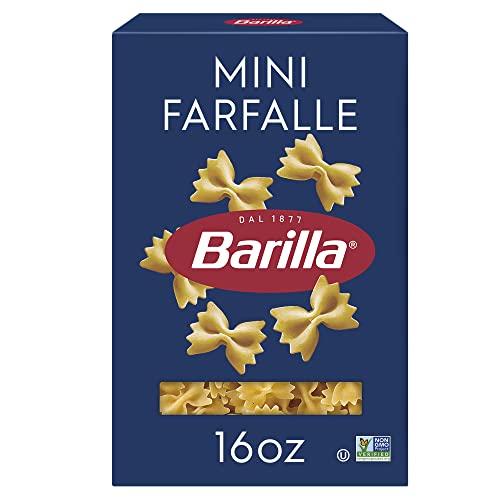Barilla Mini Farfalle Pasta, 16 oz. Box - Non-GMO Pasta Made with Durum Wheat Semolina - Kosher Certified Pasta