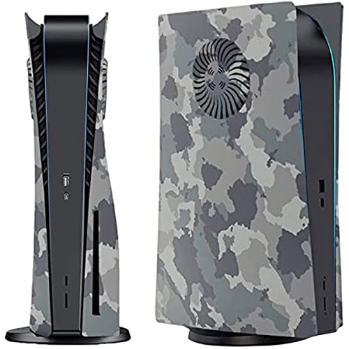 Camouflage Console Cover Plates for PS5 Disc Edition Face Plates PS5 Face Plates with Vent, Anti-Scratch Dustproof Protective PS5 Cover Premium Hard Replacement Shell