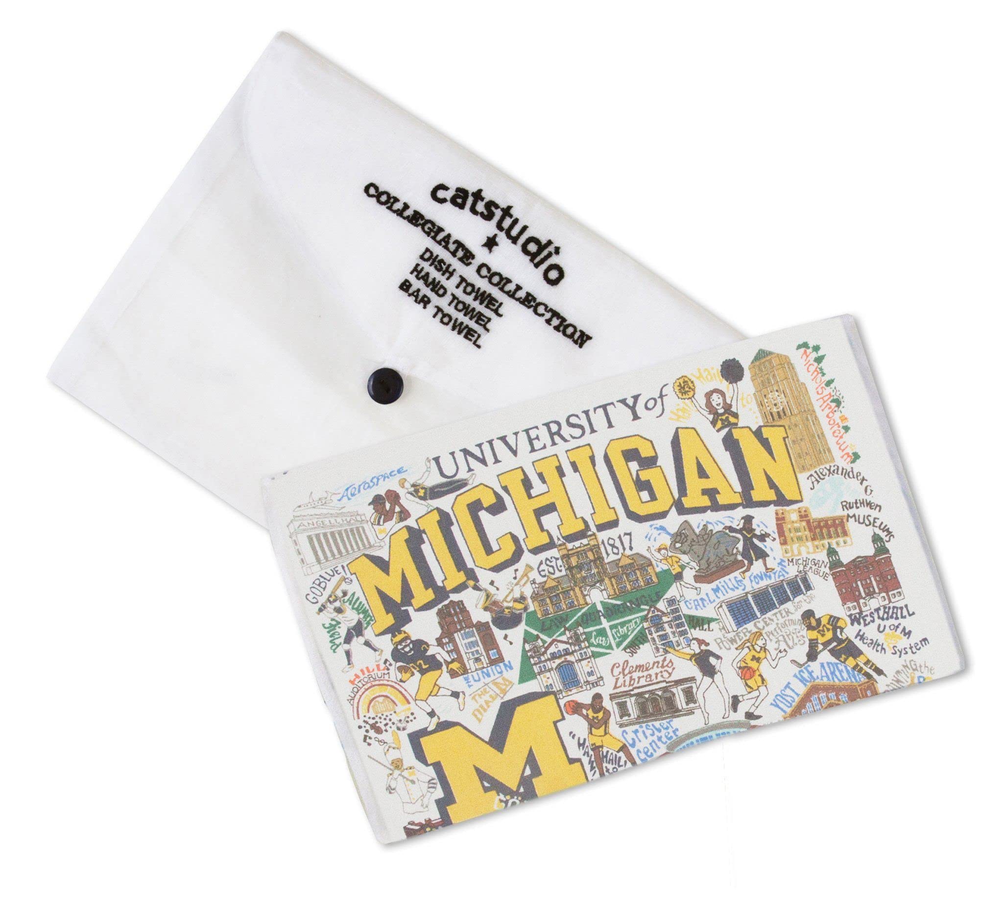 Catstudio University of Michigan Collegiate Dish & Hand Towel | Great for Kitchen, Bar, & Bathroom
