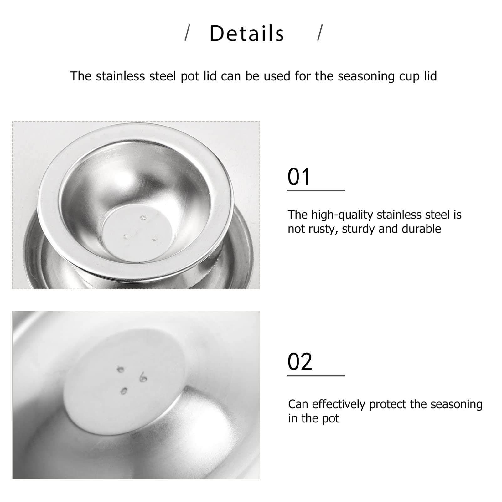 Cabilock 5.5in/14cm Universal Lid for Pans Pots Cover Seasoning Pot Cover Replacement Accessories Frying Pan Cover and Cast Iron Skillet Lid Cover
